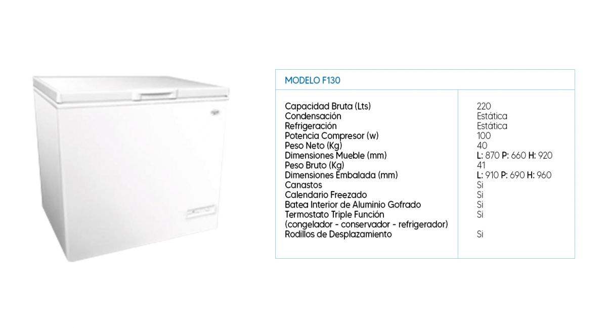 Freezer F130 - MT Instalaciones
